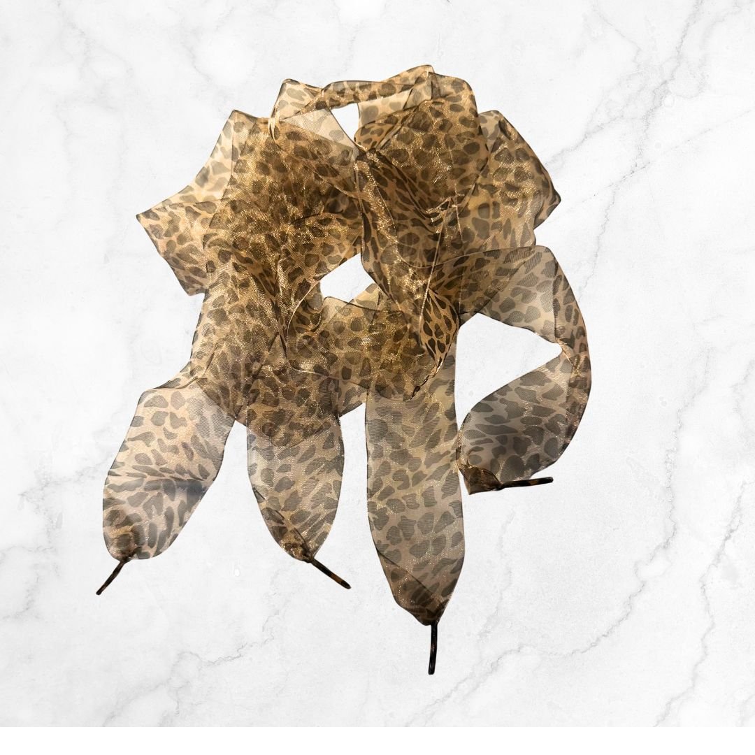 Satin Organza Shoe Laces in Leopard – Alice Bow